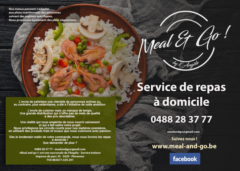 Menu à domicile du mois - Repas à domicile Meal and Go